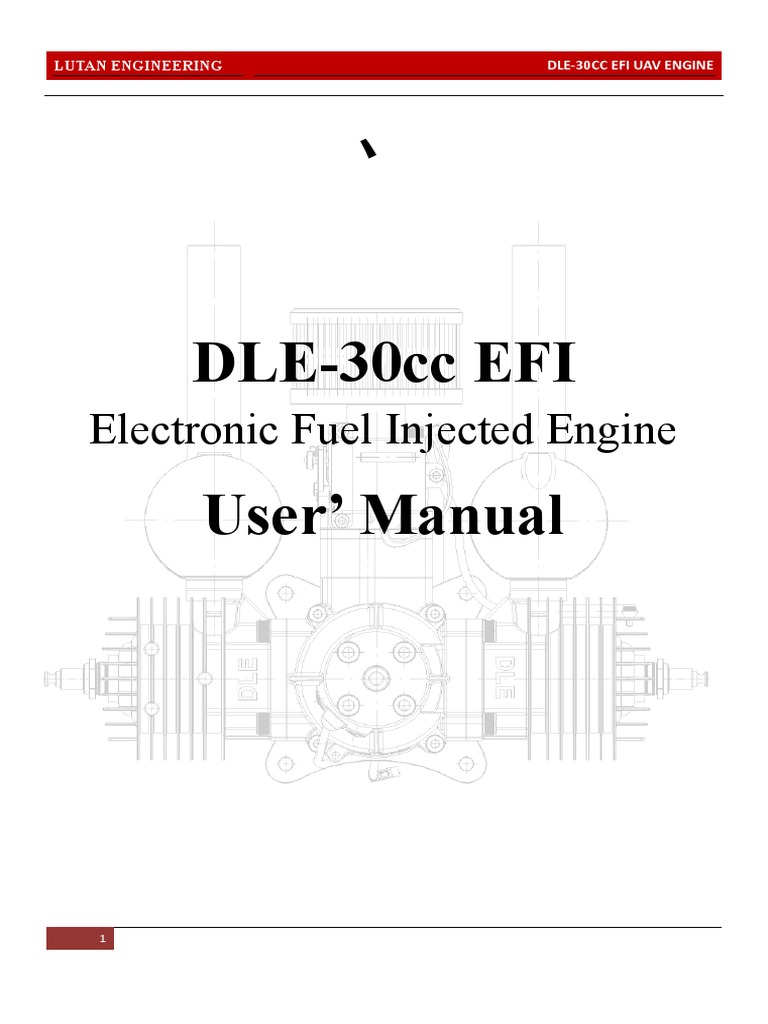 DLE30 EFI Owner's Manual - Compressed | PDF | Fuel Injection | Throttle