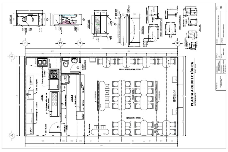 01-Planta Arq.y Detalles | PDF | Diseño | Cocina