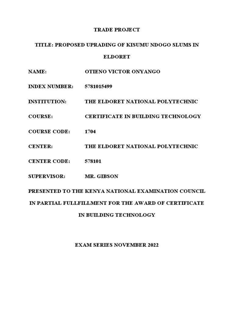 Final Trade Project | PDF | Roof | Civil Engineering