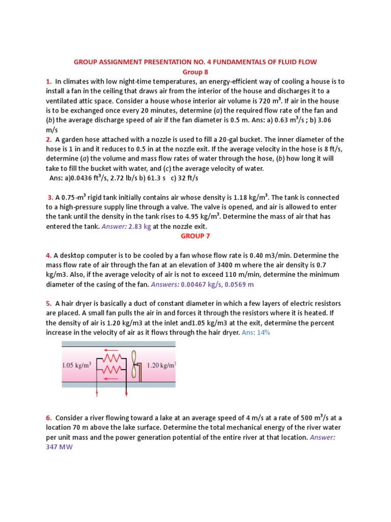 Group Assignment Presentation No. 4 Fundamentals of Fluid Flow | PDF | Pump | Pressure