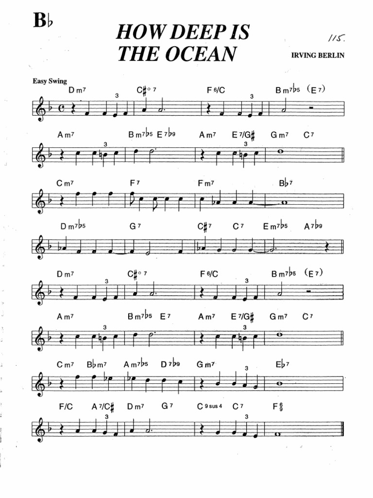 How Deep Is The Ocean (BB) | PDF