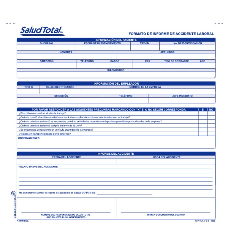 Formato Salud Total | PDF