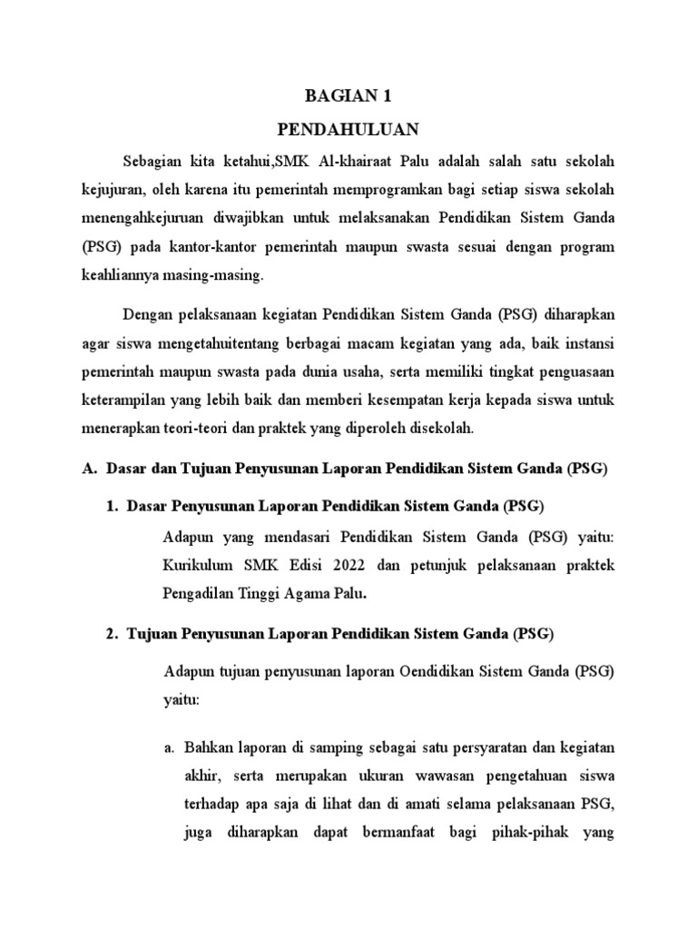 Laporan PSG | PDF