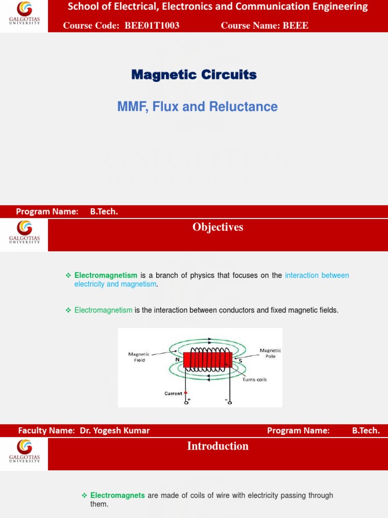 Unit-2 - Magnetic Circuit - Parameters | PDF | Magnetic Field | Inductor