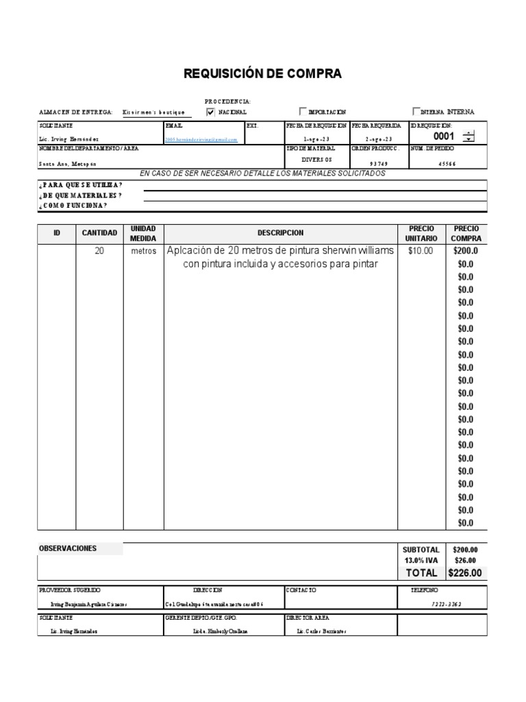 Requisición de Compra | PDF
