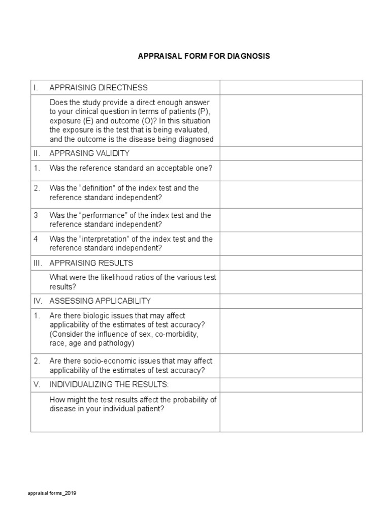 Diagnosis Worksheet | PDF
