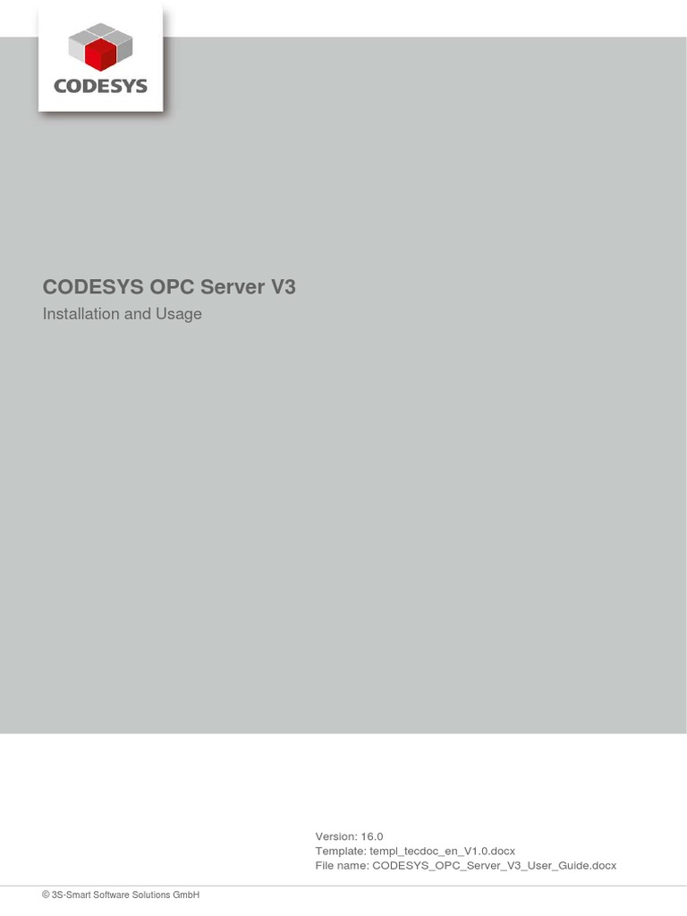 Codesys Opc Server V3 User Guide Download Free Pdf Programmable Logic Controller Component 9745