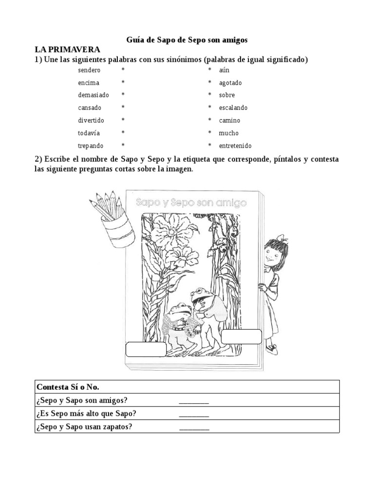 Guía Sapo y Sepo | PDF