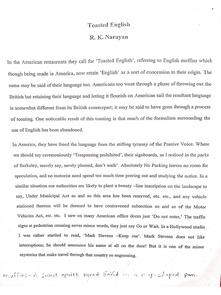 Toasted English | PDF