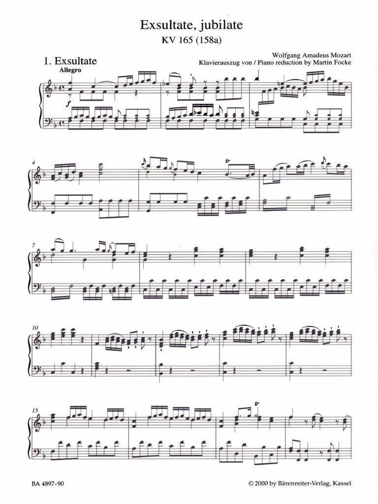 Exsultate Jubilate | PDF