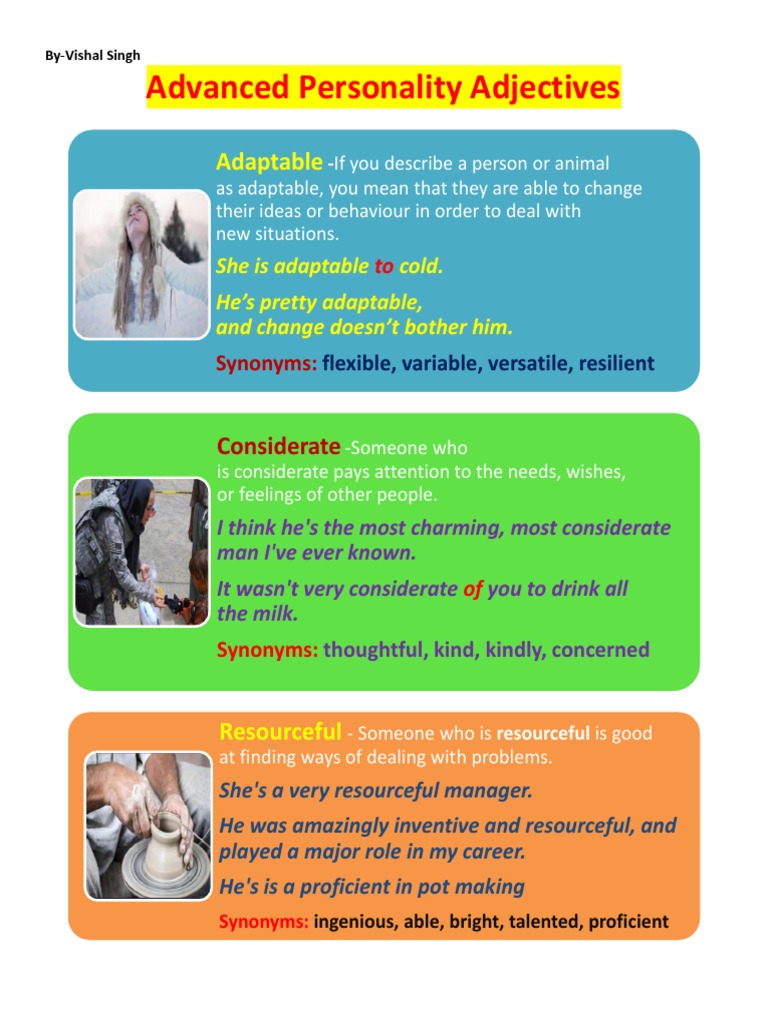 Advanced Personality 10 Adjectives | PDF | Cognition