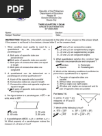 Geometry STAAR Practice Test A | PDF | Triangle | Line (Geometry)