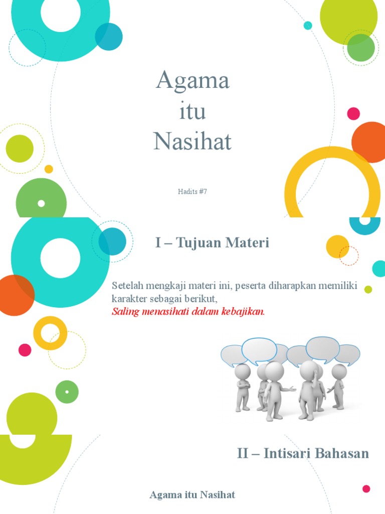 Hadits 7 Agama Itu Nasihat | PDF | Agama & Spiritualitas