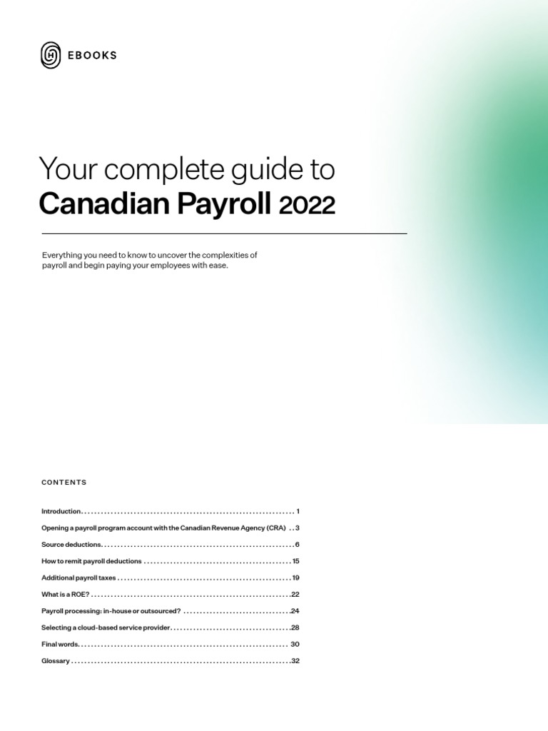 Your Complete Guide To Canadian Payroll (2022) | PDF