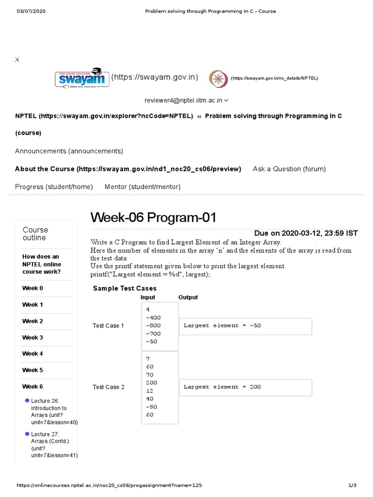 Noc20-Cs06 Week 06 Assignment 02 | PDF | Theoretical Computer Science | Computer Engineering