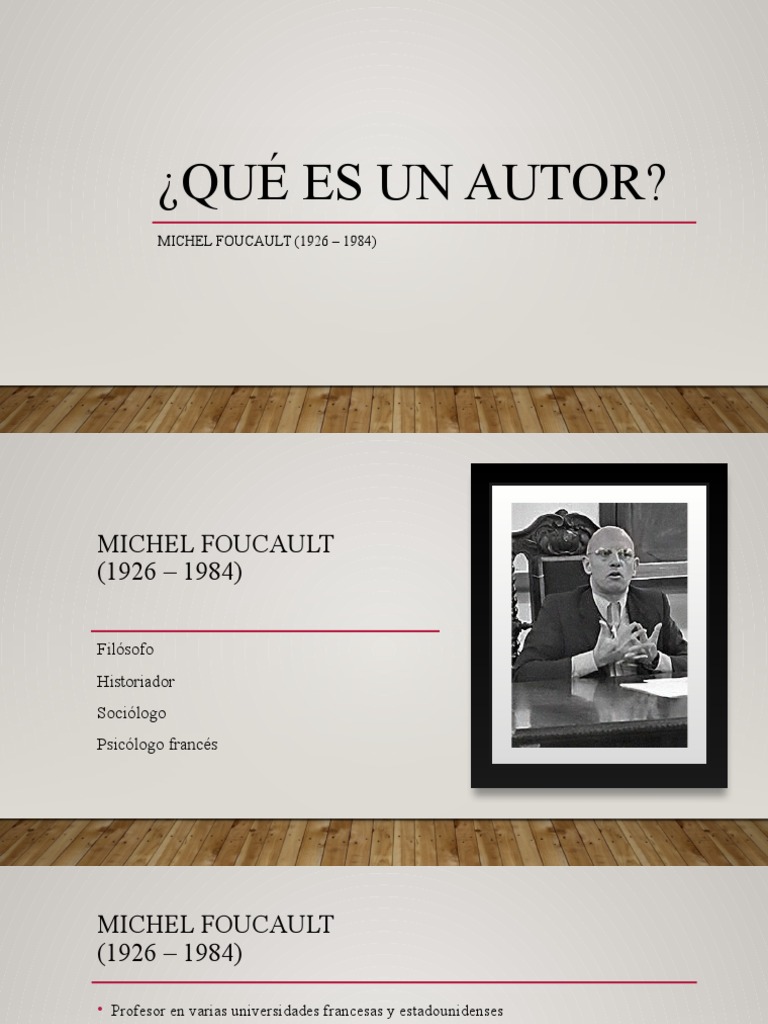 Qué Es Un Autor | Descargar gratis PDF | Autor | Michel Foucault
