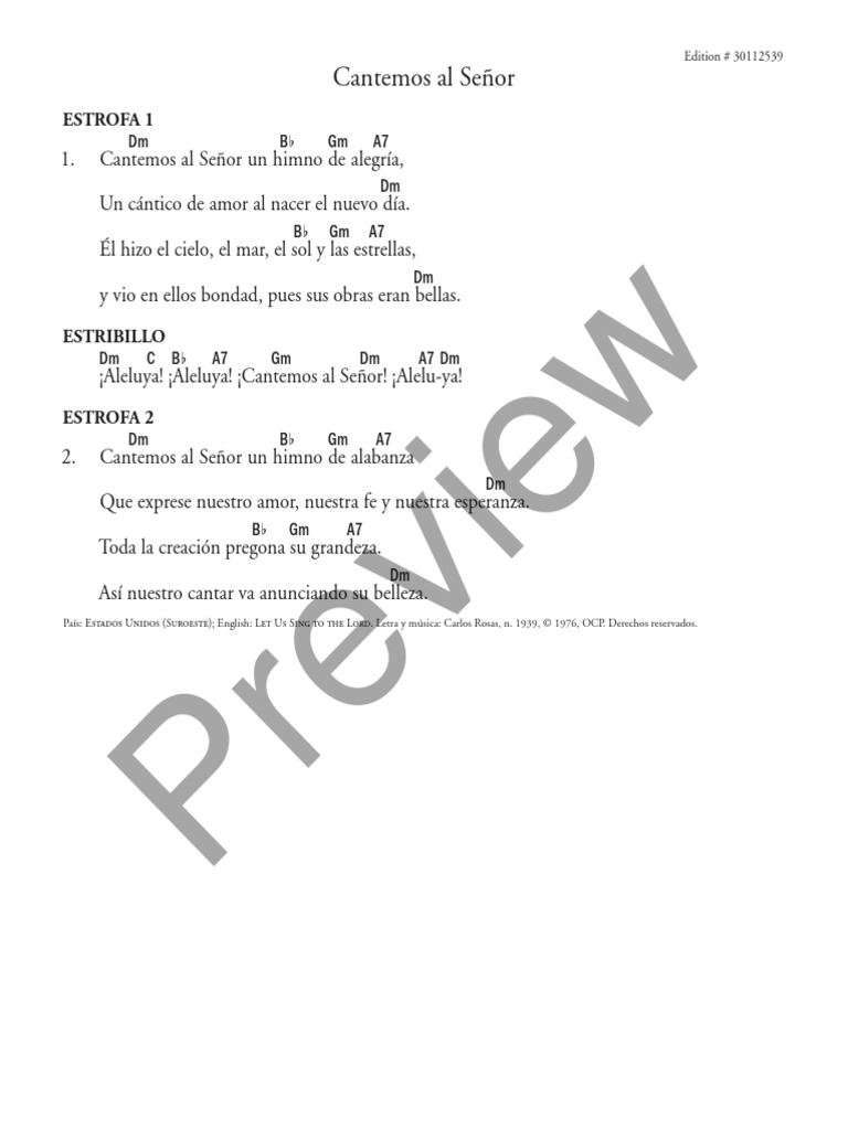 CAntemos al señor | PDF