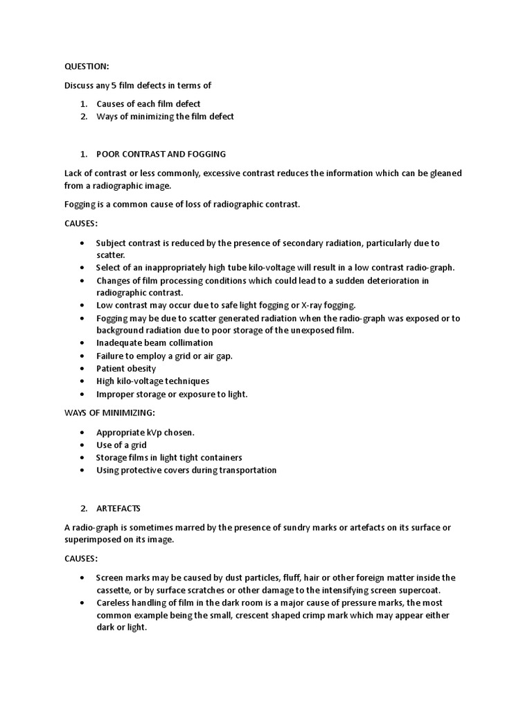 Radiographic Imaging Processes Assignment 2 | PDF | Radiography | X Ray
