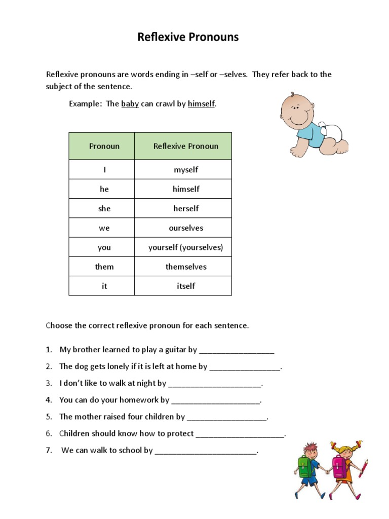 Reflexive Pronouns ESL | PDF