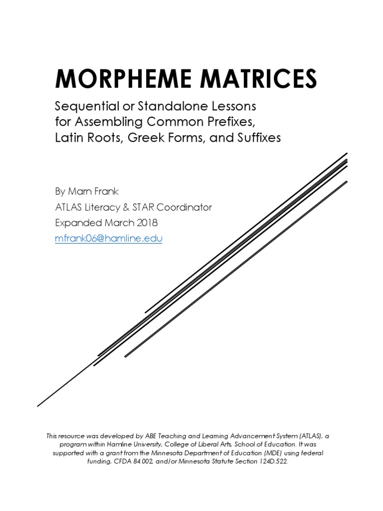 Morpheme Matrices-Rev072120 | PDF | Word | Latin