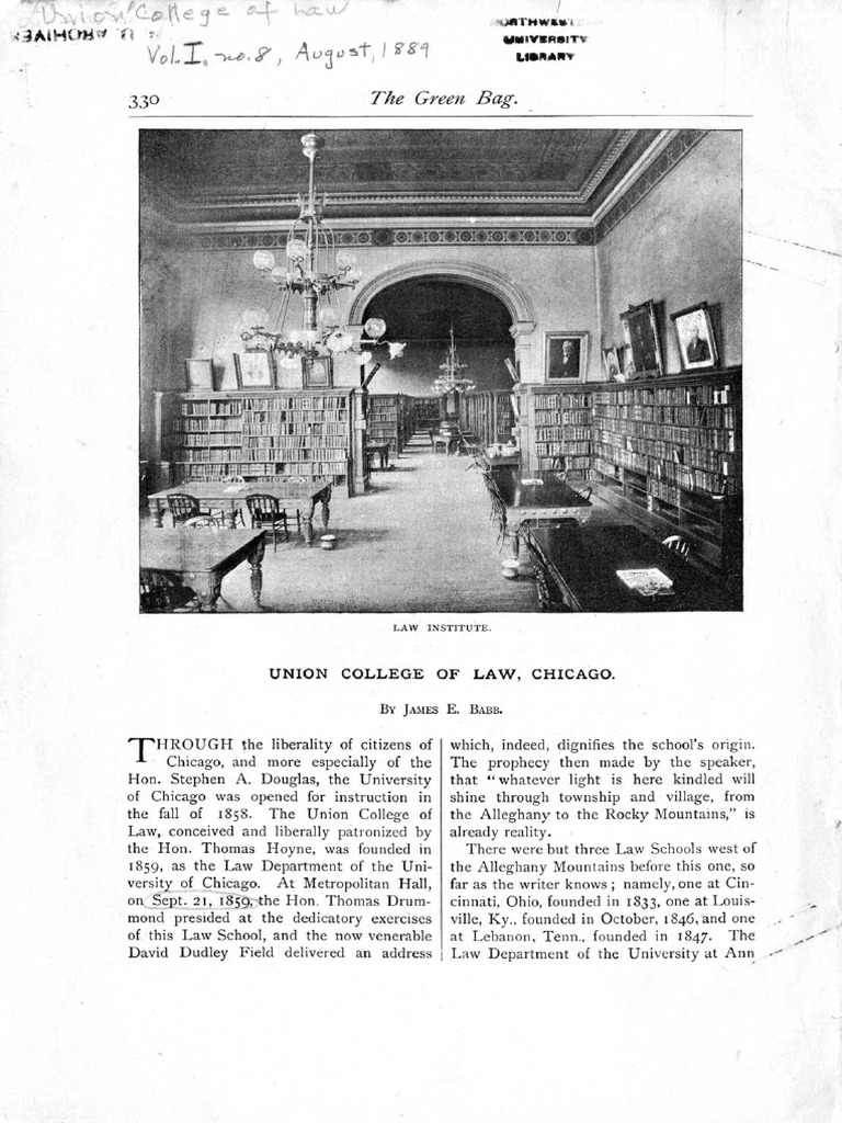 History of The Union College of Law, Chicago | PDF