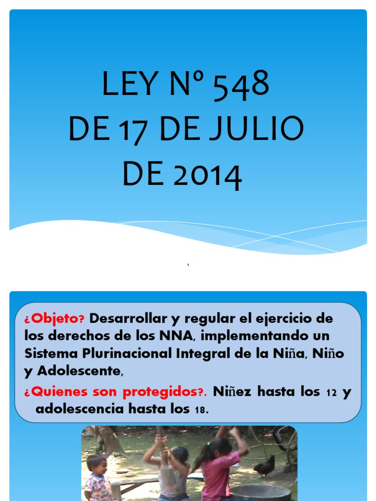 8 Ley 548 Codigo Niña Niño Adolescente | PDF | Igualdad de género ...