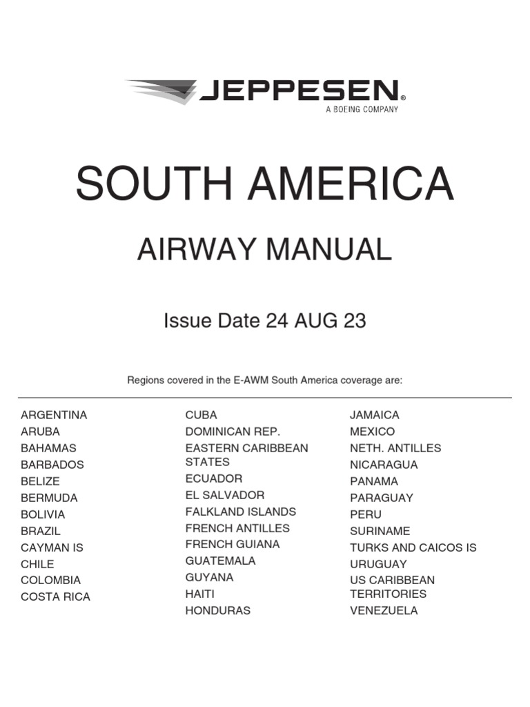 Jeppesen Airway Manual - South America | PDF | Caribbean | South America