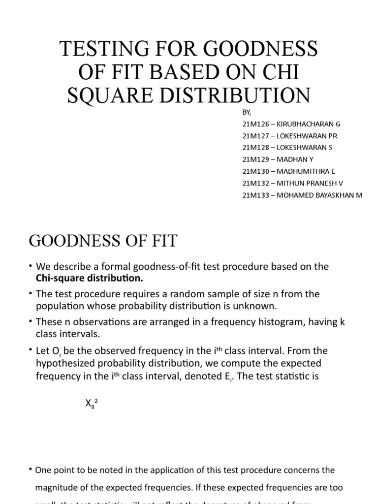Goodness of Fit - Chi Square Test-1 | PDF | Goodness Of Fit ...