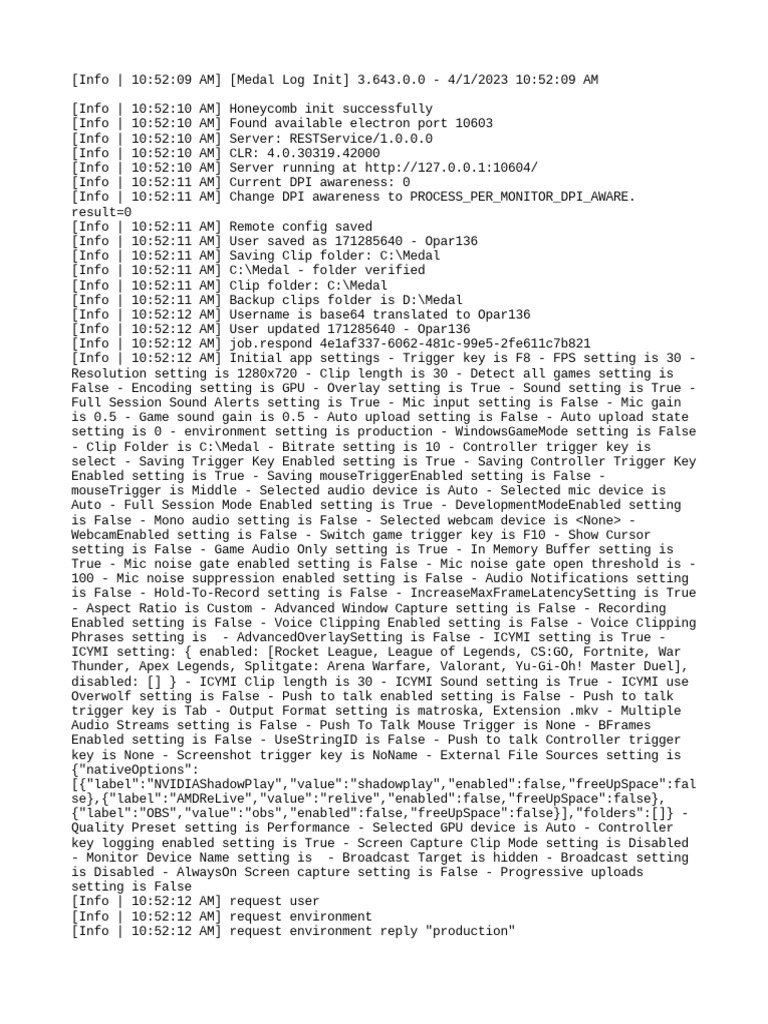 Medal Log 20230401 | PDF | File System | Screenshot