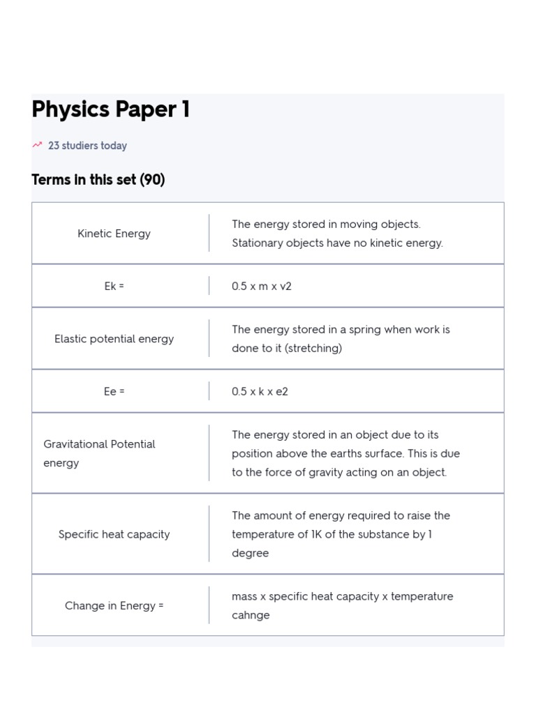 Physics Energy Concepts Guide | PDF | Radioactive Decay | Electrical ...