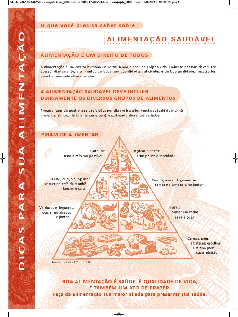 Folheto Alimentacao Saudavel | PDF