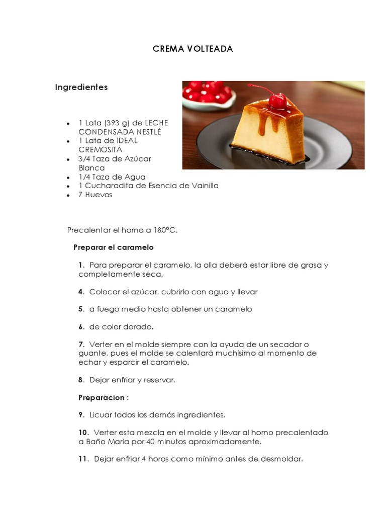 Crema Volteada | PDF
