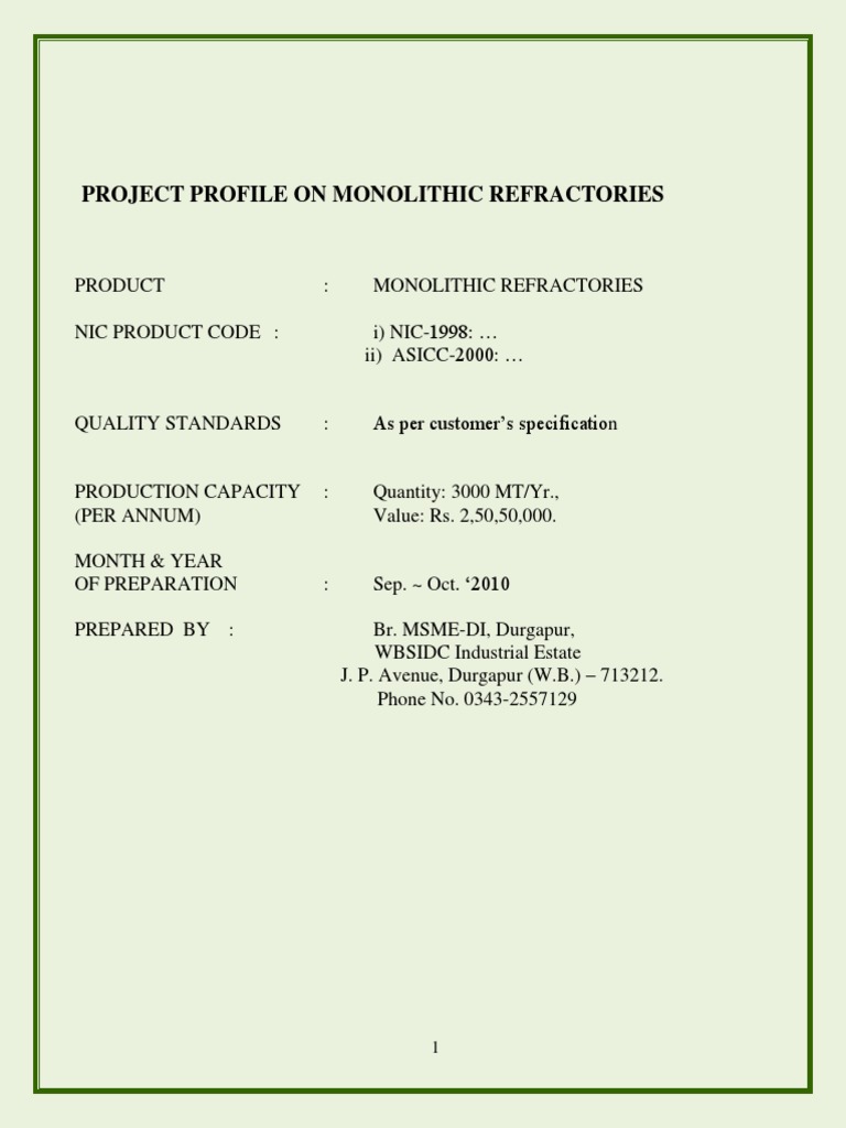 Monolithic Refractories | PDF | Refractory | Materials