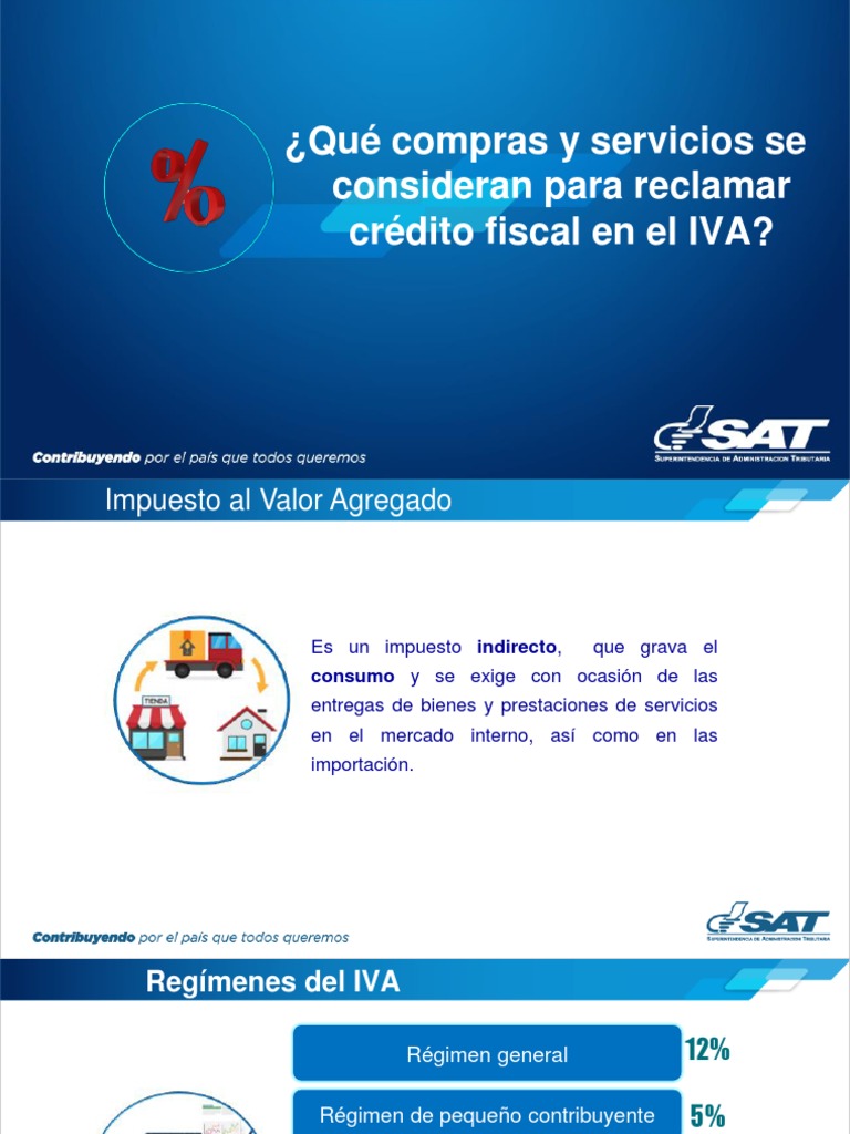 Qué Compras y Servicios Se Consideran Crédito Fiscal en El IVA | PDF | Impuesto al valor ...