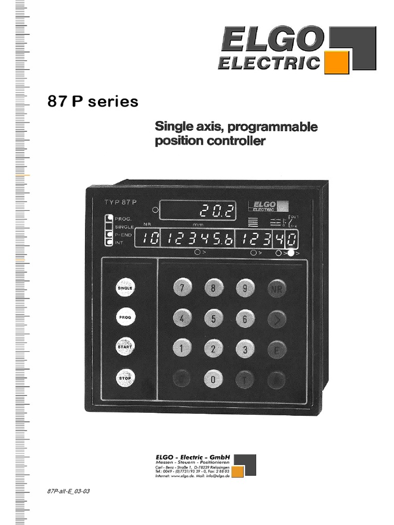 ELGO Typ 87P-MA-E | PDF