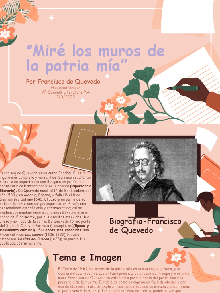 Madeline Urizar - Francisco de Quevedo, "Miré Los Muros de La Patria ...