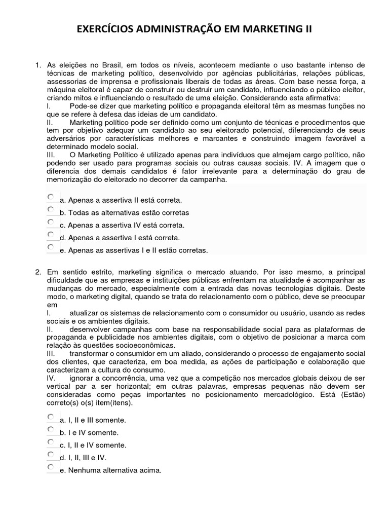 EXERCICIOS | PDF