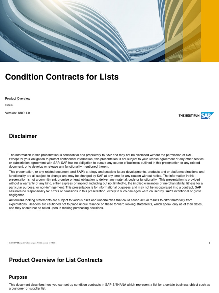 SAP S/4HANA Condition Contracts Guide | PDF | Private Law | Business
