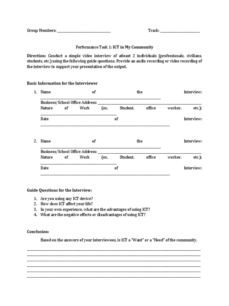 1st Activity For ICT | PDF | Interview | Human Communication