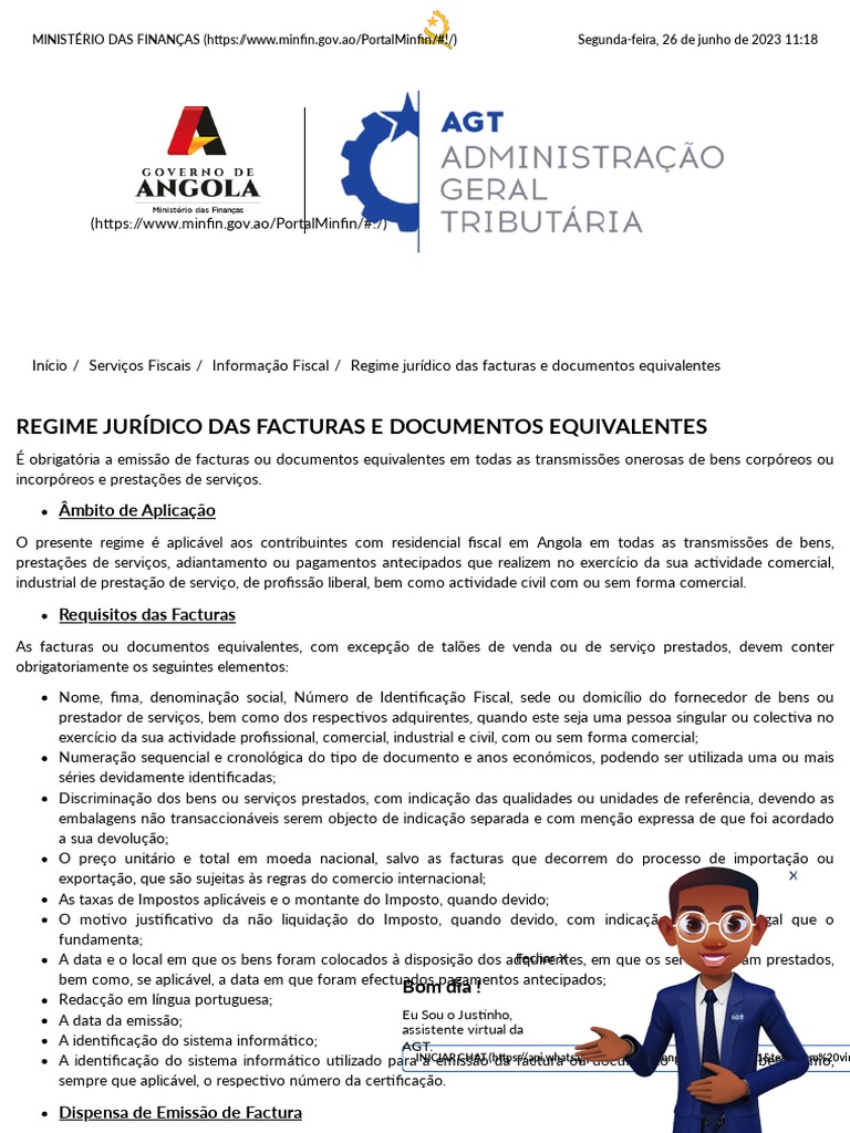 Regime Jurídico Das Facturas e Documentos Equivalentes - Portal Da ...