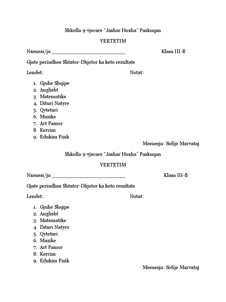 Vertetim Notash | PDF