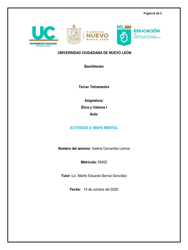 Formato Actividad 2 Mapa Mental T1 Etica y Valores | PDF | Justicia | Crimen y violencia