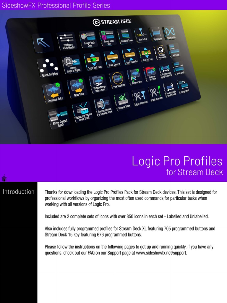 Logic Pro Profiles for StreamDeck | PDF