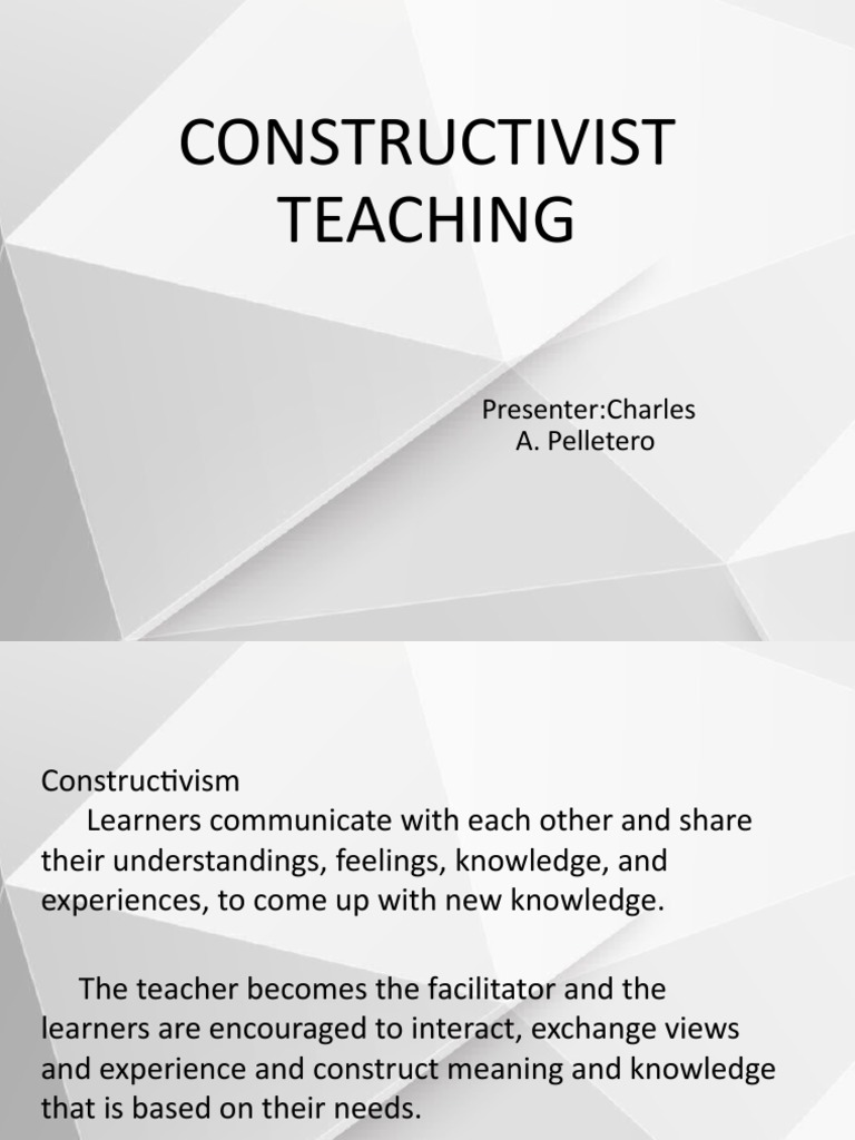 Constructivist Teaching 2 | PDF