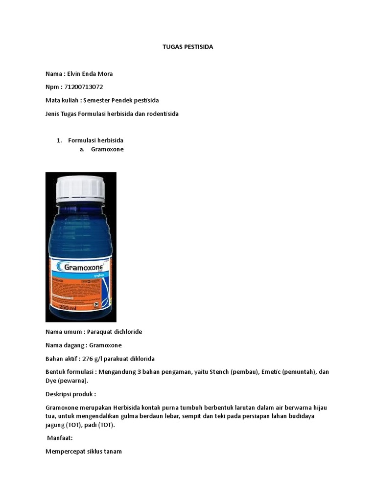 Formulasi Herbisida dan Rodentisida | PDF