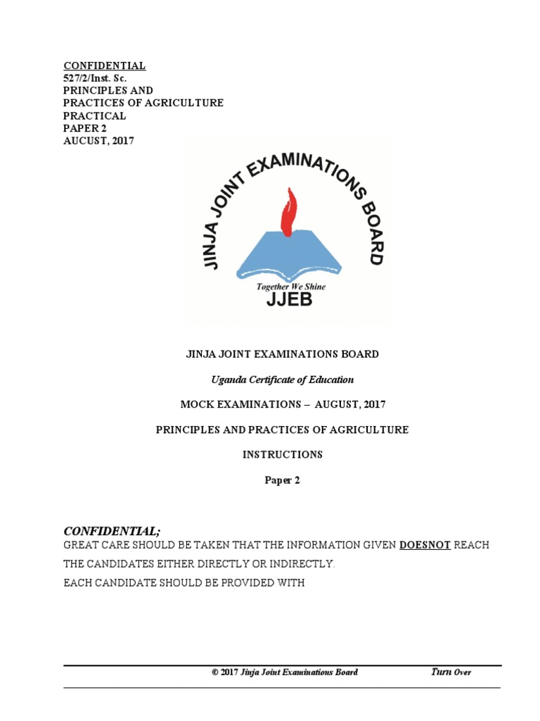 O.JJEB Agric Inst.P.2 2017 | PDF | Plants | Botany