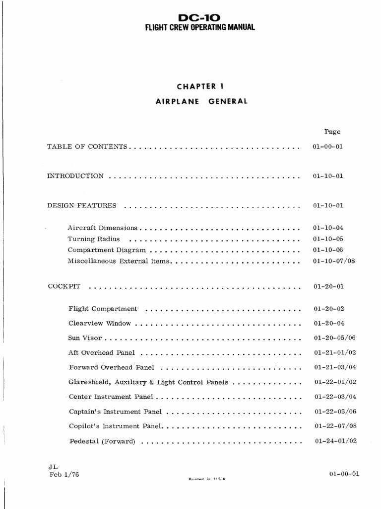 DC-10 Fcom - 1976 | Download Free PDF | Flight Control Surfaces | Cockpit