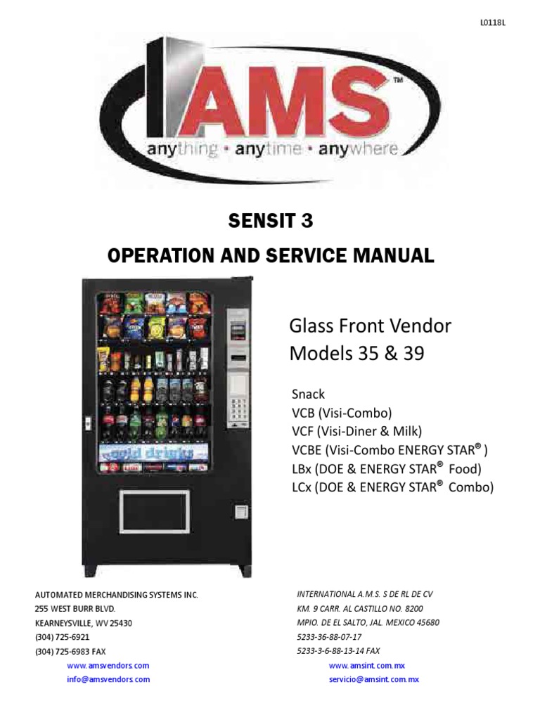 Ams Manual Sensit3 Snack VCB VCF Vcbe LBX Food LCX Combo | Download ...