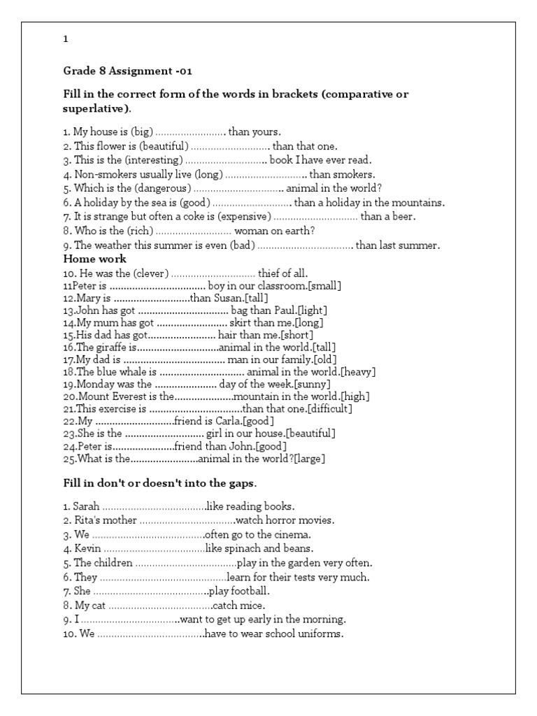 Grade 8 Assignment | Download Free PDF | Birds | Ornithology