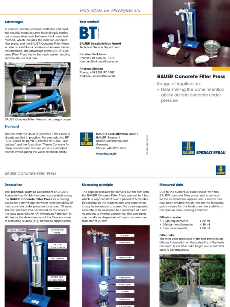 903 064 2 Betonfilterpresse | PDF | Concrete | Filtration